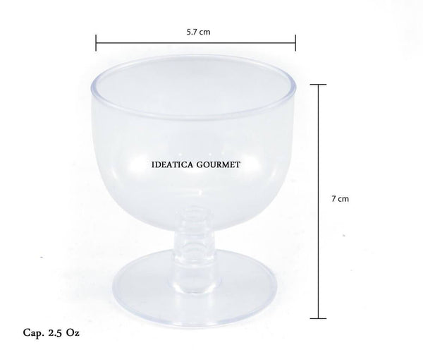 Mini Copa para Postres Brandy Re-utilizable Candy - Ideática Gourmet